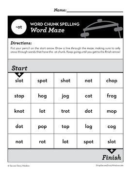 -Ot Word Family Worksheets No Prep Short Vowel O Chunk Spelling ...