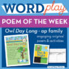 Owl Day Long - ap Word Family Poem of the Week - Short Vowel A Fluency ...