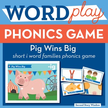 Pig Wins Big Short I Word Families Phonics Game - Words Their Way Game ...