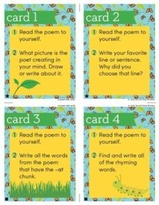 Poetry • 2nd Grade Word Family Poem of the Week Bundle • Fluency Poems ...
