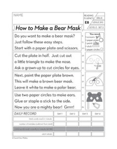 Reading Fluency Homework Level E Set 2 - Second Story Window
