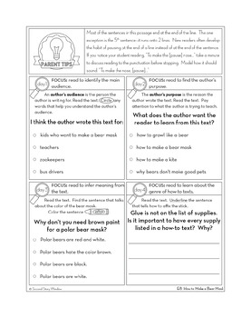 Reading Fluency Homework Level E Set 2 - Second Story Window