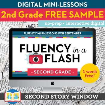 Reading Fluency in a Flash 2nd Grade FREE SAMPLE • Digital Fluency Mini ...