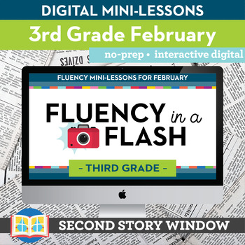 Reading Fluency in a Flash 3rd Grade February • Digital Fluency Mini ...