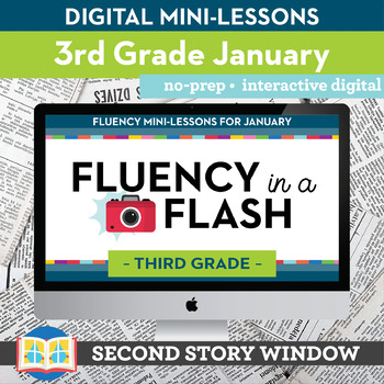 Reading Fluency in a Flash 3rd Grade January • Digital Fluency Mini ...