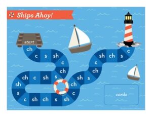 Ships Ahoy! Beginning Digraphs Phonics Game - Words Their Way Game ...