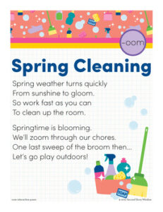 Spring Cleaning - oom Word Family Poem of the Week - Long Vowel Fluency ...