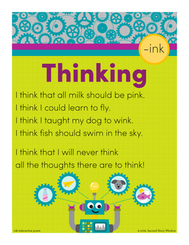 Thinking - ink Word Family Poem of the Week - Fluency Poem - Second ...