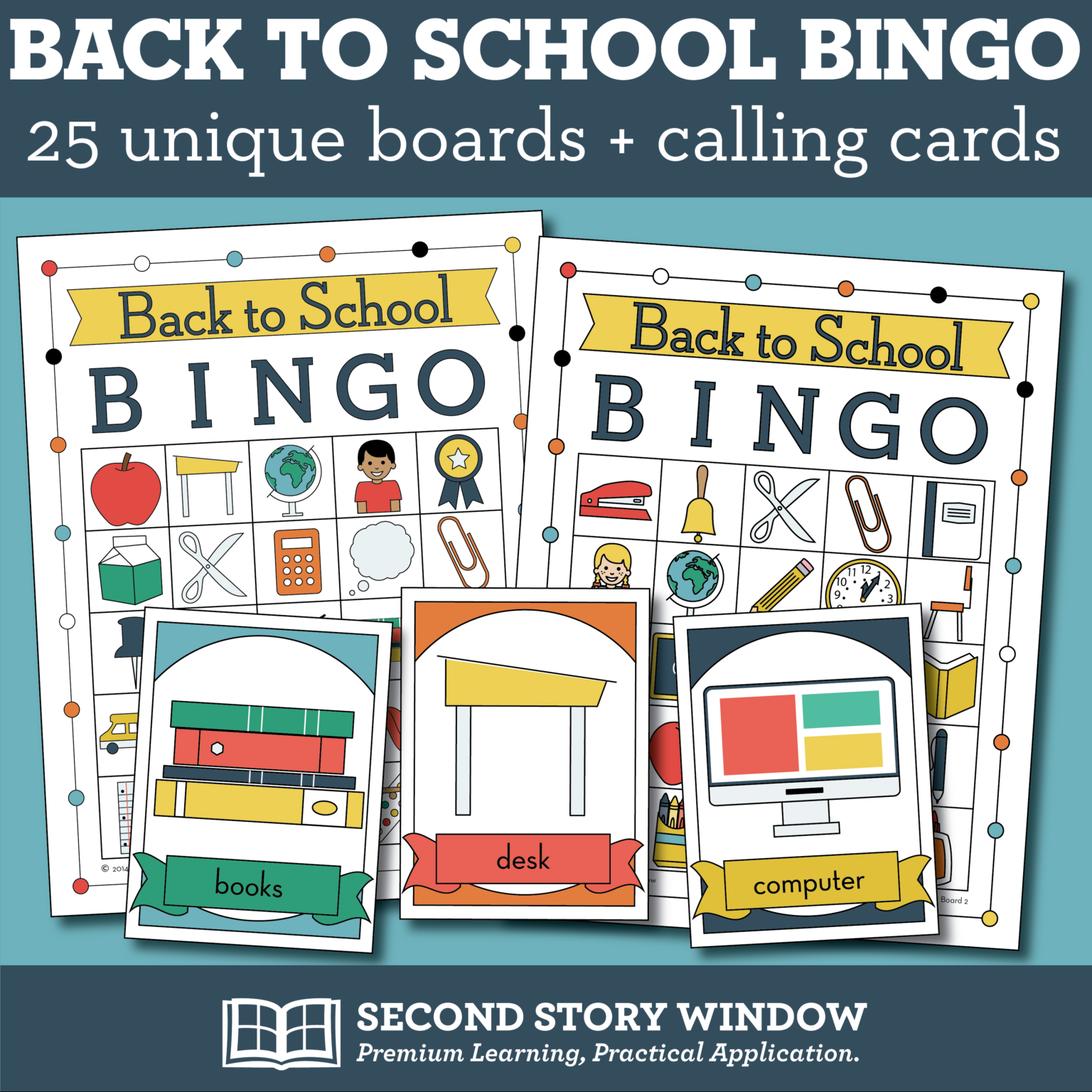 Back to School Picture Bingo • First Day of School - Second Story Window