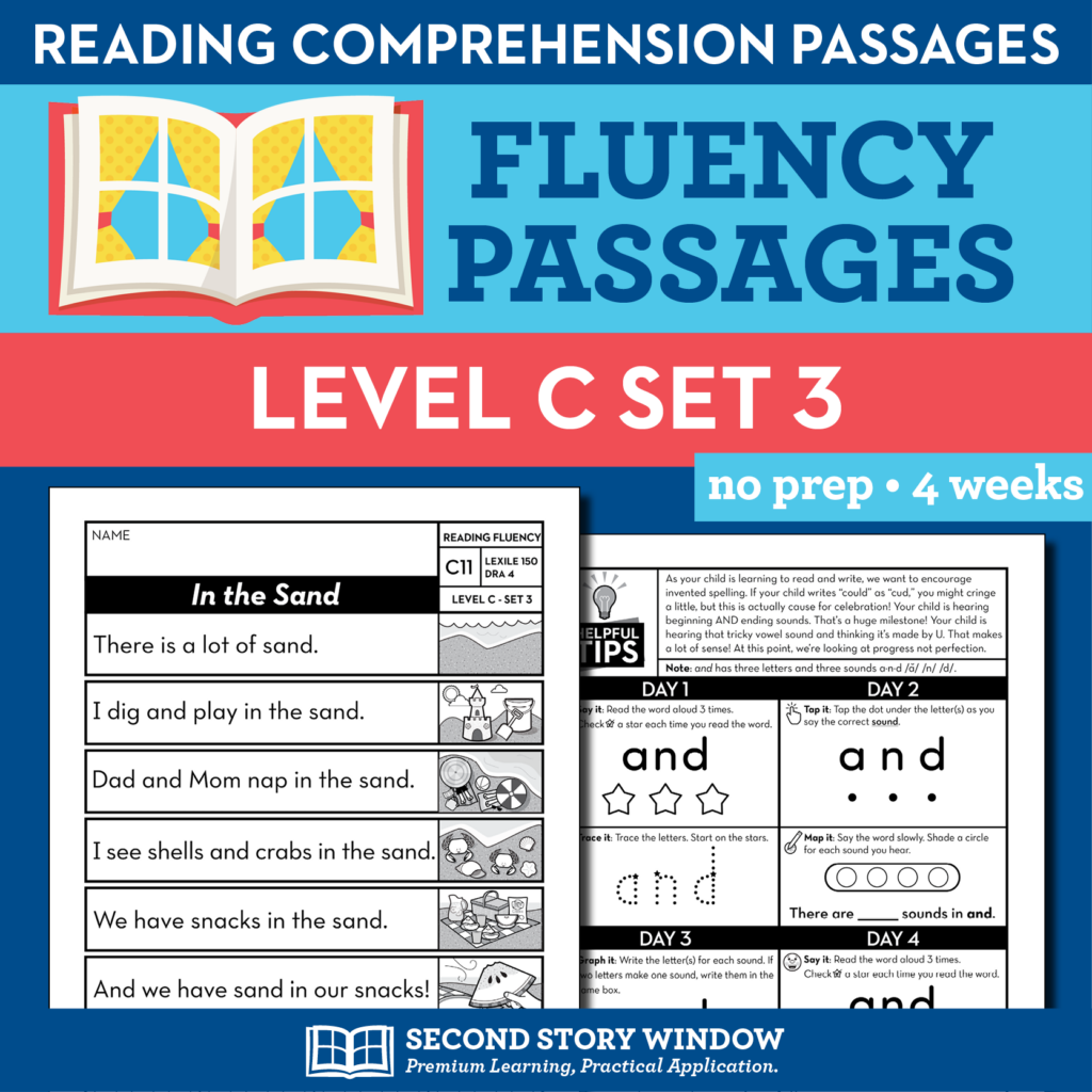 Repeated Reading Fluency Practice Leveled Reading Comprehension ...
