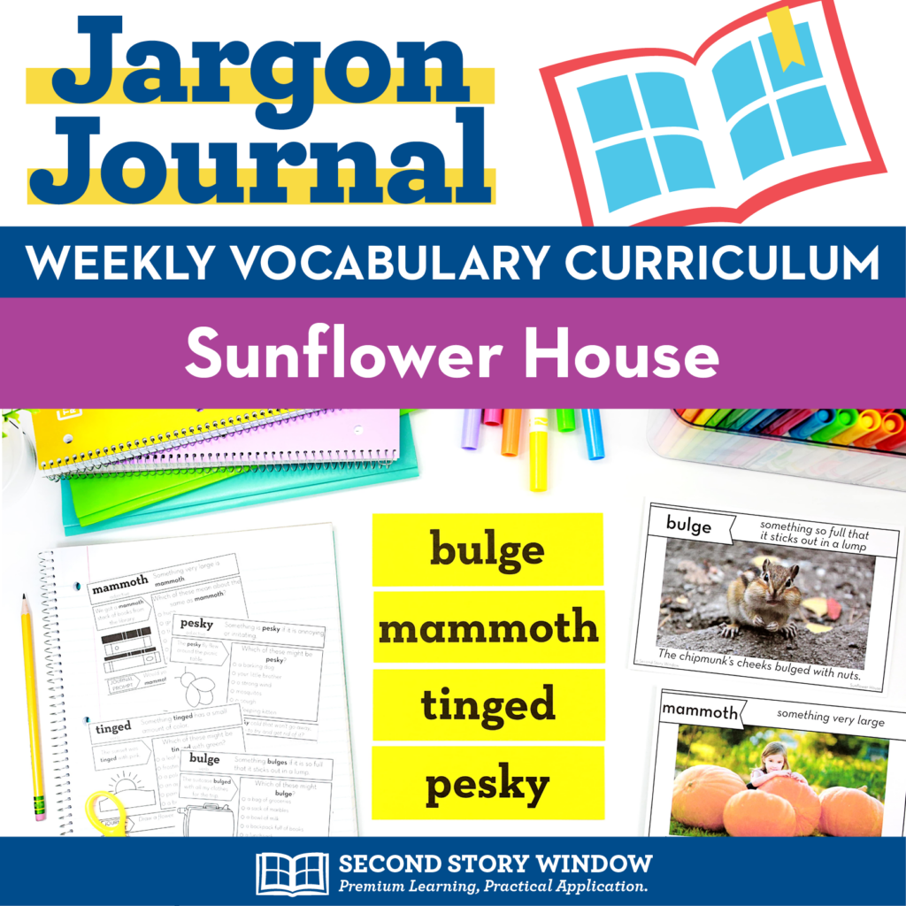 Sunflower House Vocabulary - Read Aloud Lesson and Activity - Second ...