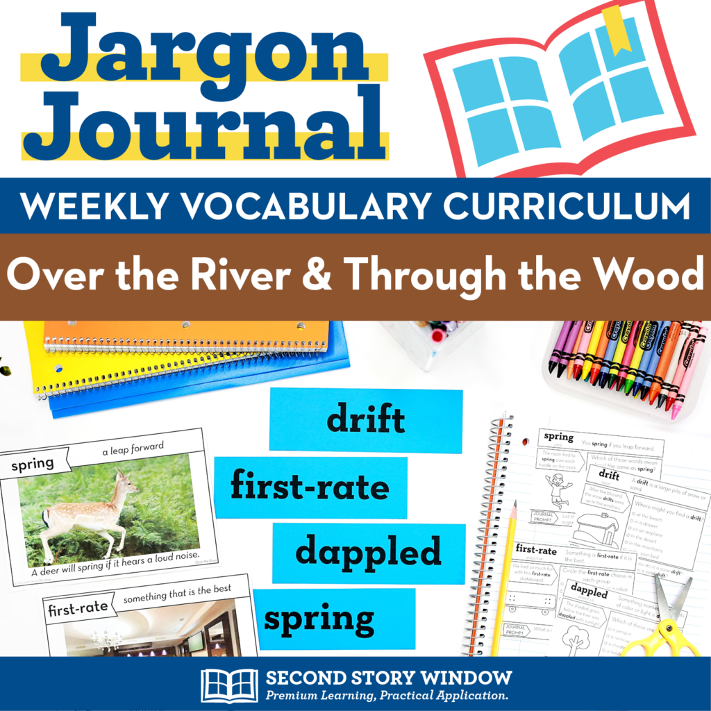 Over the River and Through the Wood Vocabulary | Thanksgiving Read ...