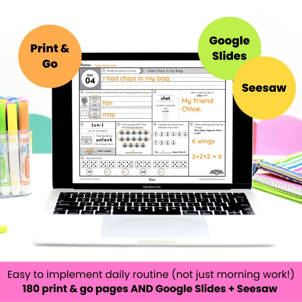 2nd Grade Morning Work Term 1 • Daily Math and ELA Spiral Review ...