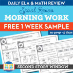 2nd Grade Morning Work Free 2 Week Sample - Second Story Window