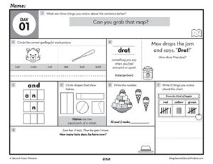 2nd Grade Morning Work Free 2 Week Sample - Second Story Window