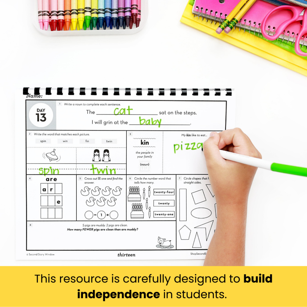 2nd Grade Morning Work Term 1 • Daily Math and ELA Spiral Review ...