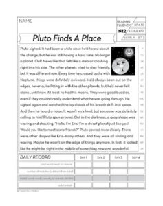 Repeated Reading Fluency Practice Leveled Reading Comprehension ...