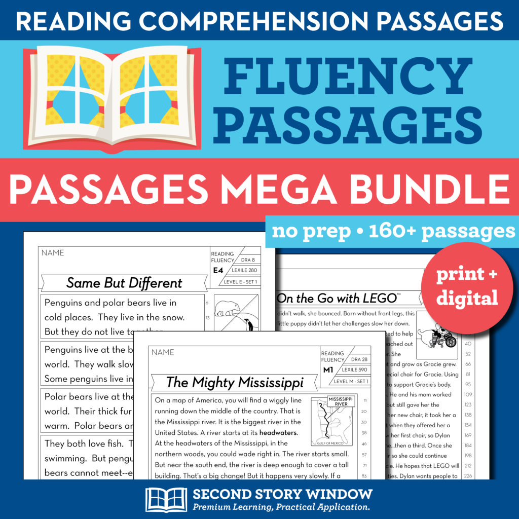 Repeated Reading Fluency Practice Leveled Reading Comprehension ...