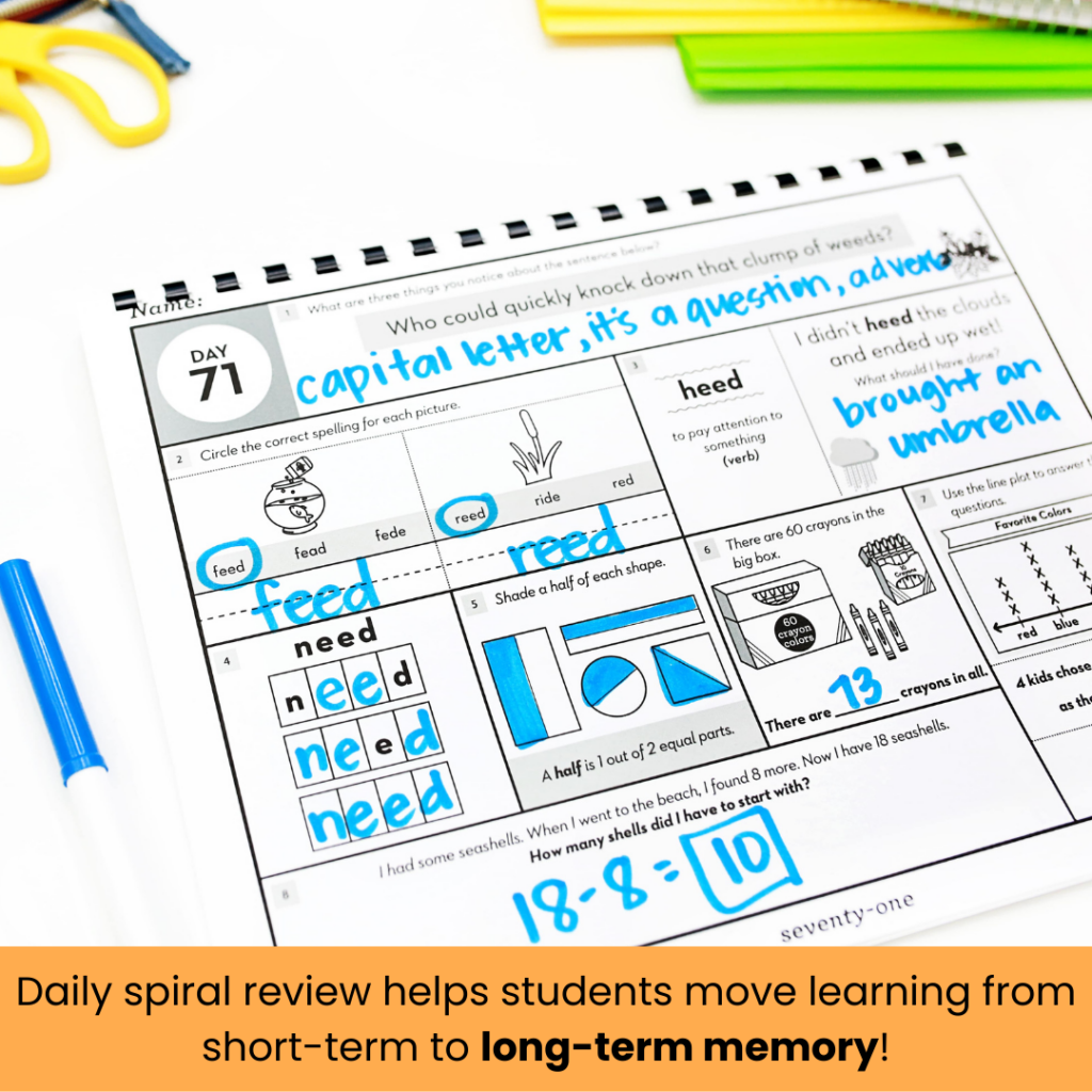 2nd Grade Morning Work Term 2 • Daily Math and ELA Spiral Review ...
