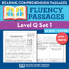 Reading Fluency Homework Level Q Set 1 - Second Story Window