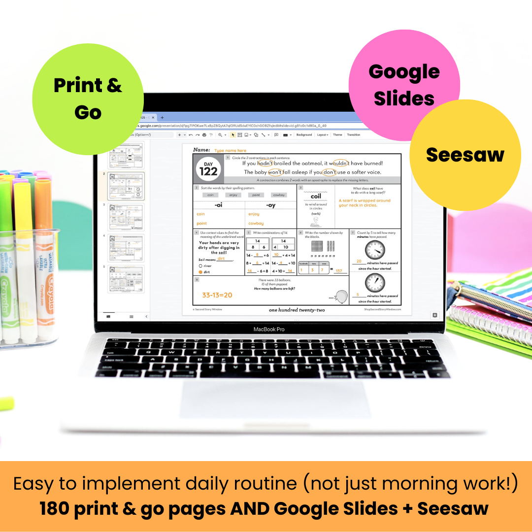 2nd Grade Morning Work Term 3 • Daily Math and ELA Spiral Review ...