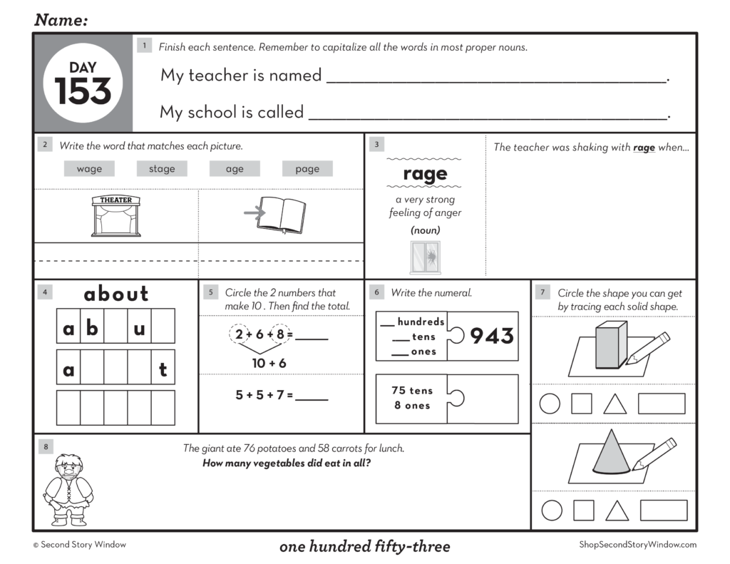 2nd Grade Morning Work Term 4 • Daily Math and ELA Spiral Review ...