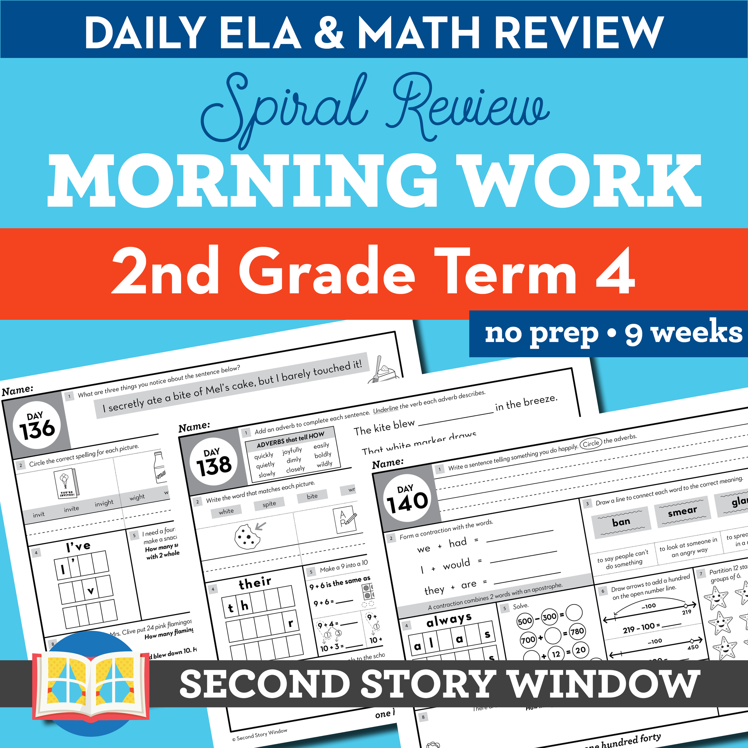 2nd Grade Morning Work Term 4 Daily Math And ELA Spiral Review 