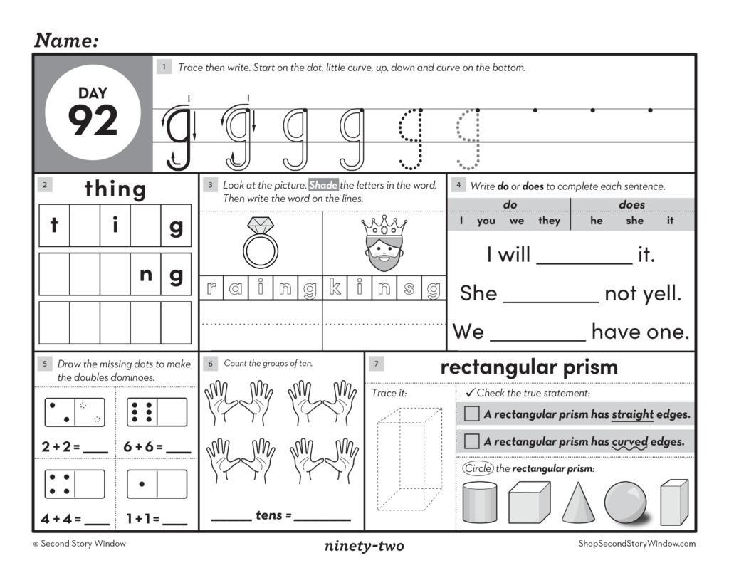 1st Grade Morning Work Term 3 • Daily Math and ELA Spiral Review ...