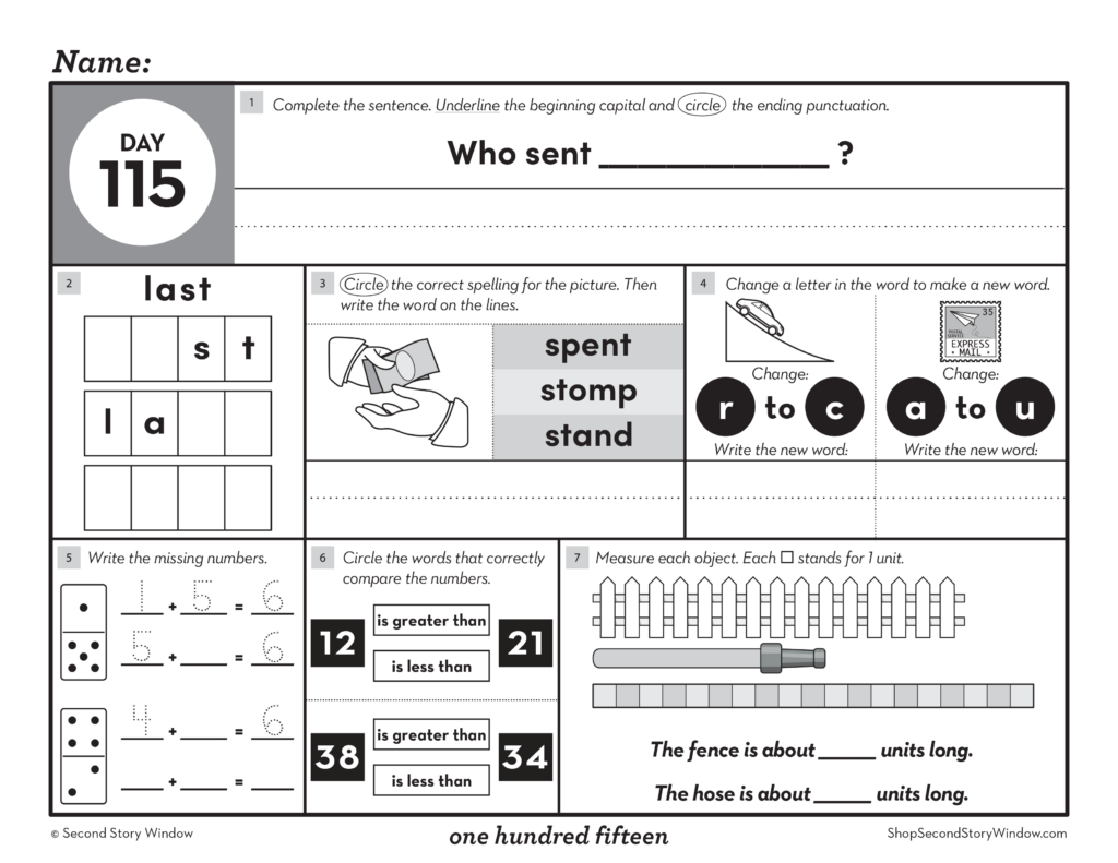 1st Grade Morning Work Term 3 • Daily Math and ELA Spiral Review ...