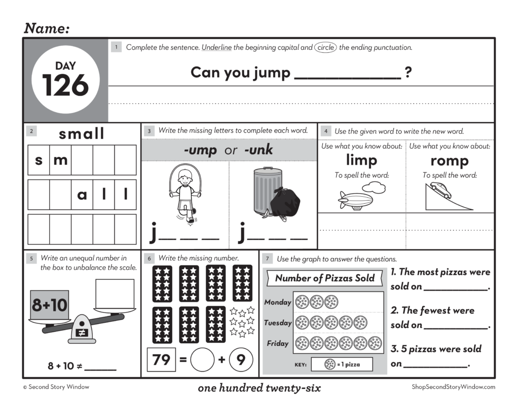 1st Grade Morning Work Term 3 • Daily Math and ELA Spiral Review ...