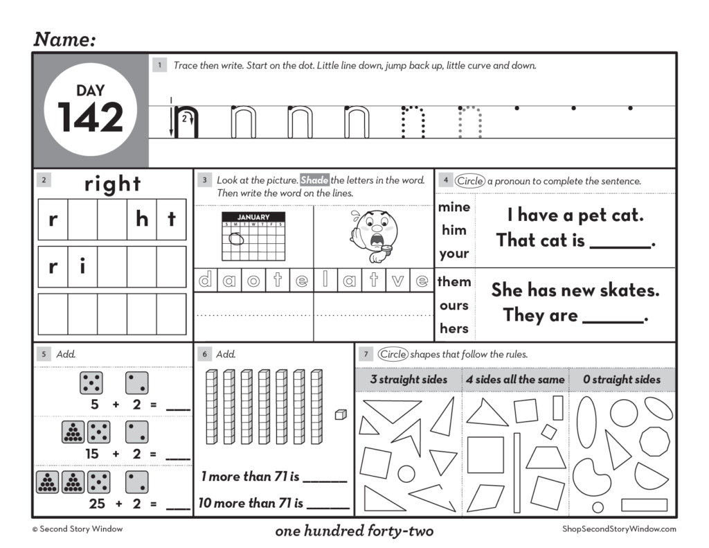1st Grade Morning Work Term 4 • Daily Math and ELA Spiral Review ...
