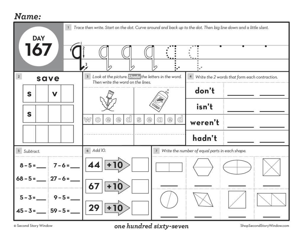 1st Grade Morning Work Term 4 • Daily Math and ELA Spiral Review ...
