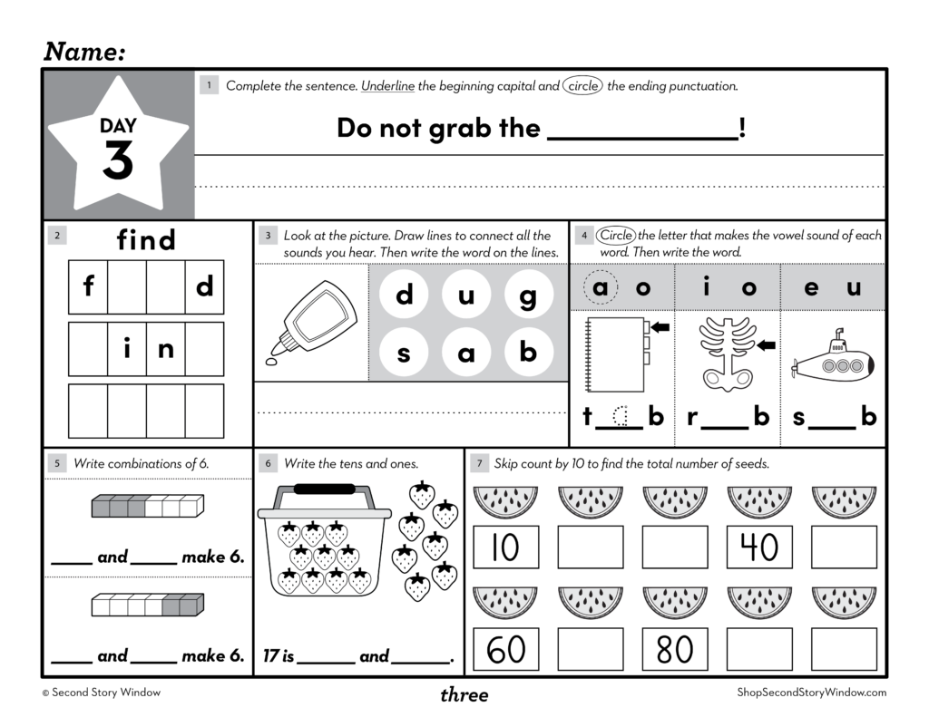 Summer Packet 1st Grade • No Prep End of Year Cumulative Review ...