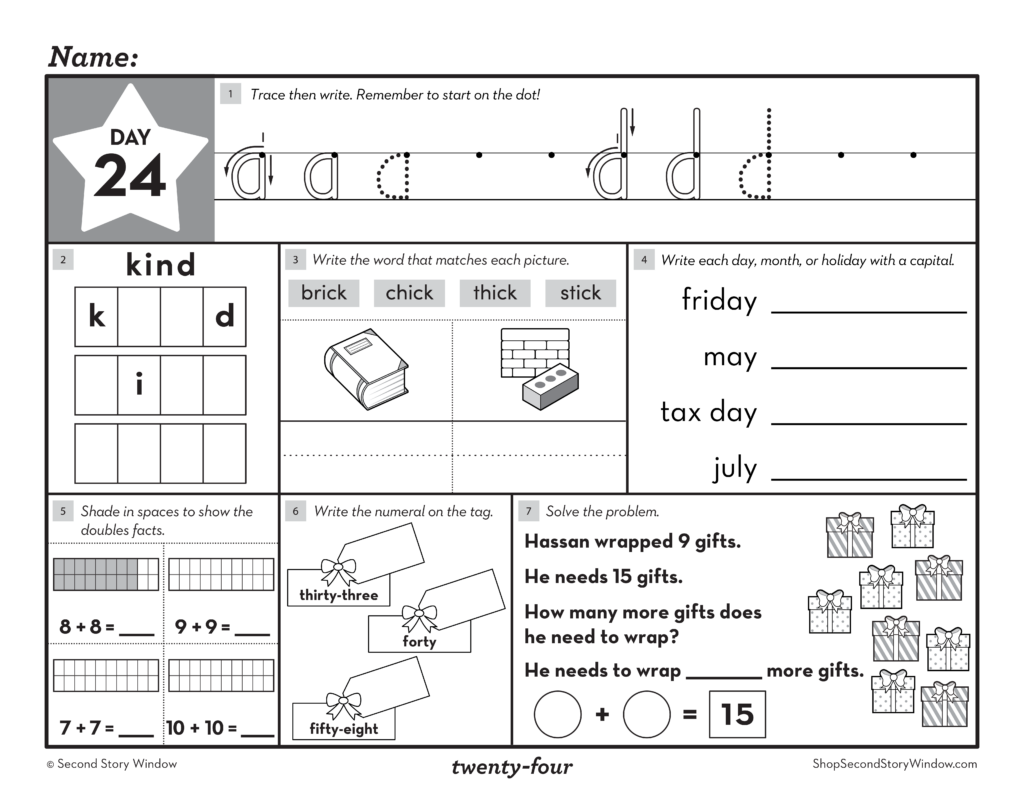 Summer Packet 1st Grade No Prep End Of Year Cumulative Review