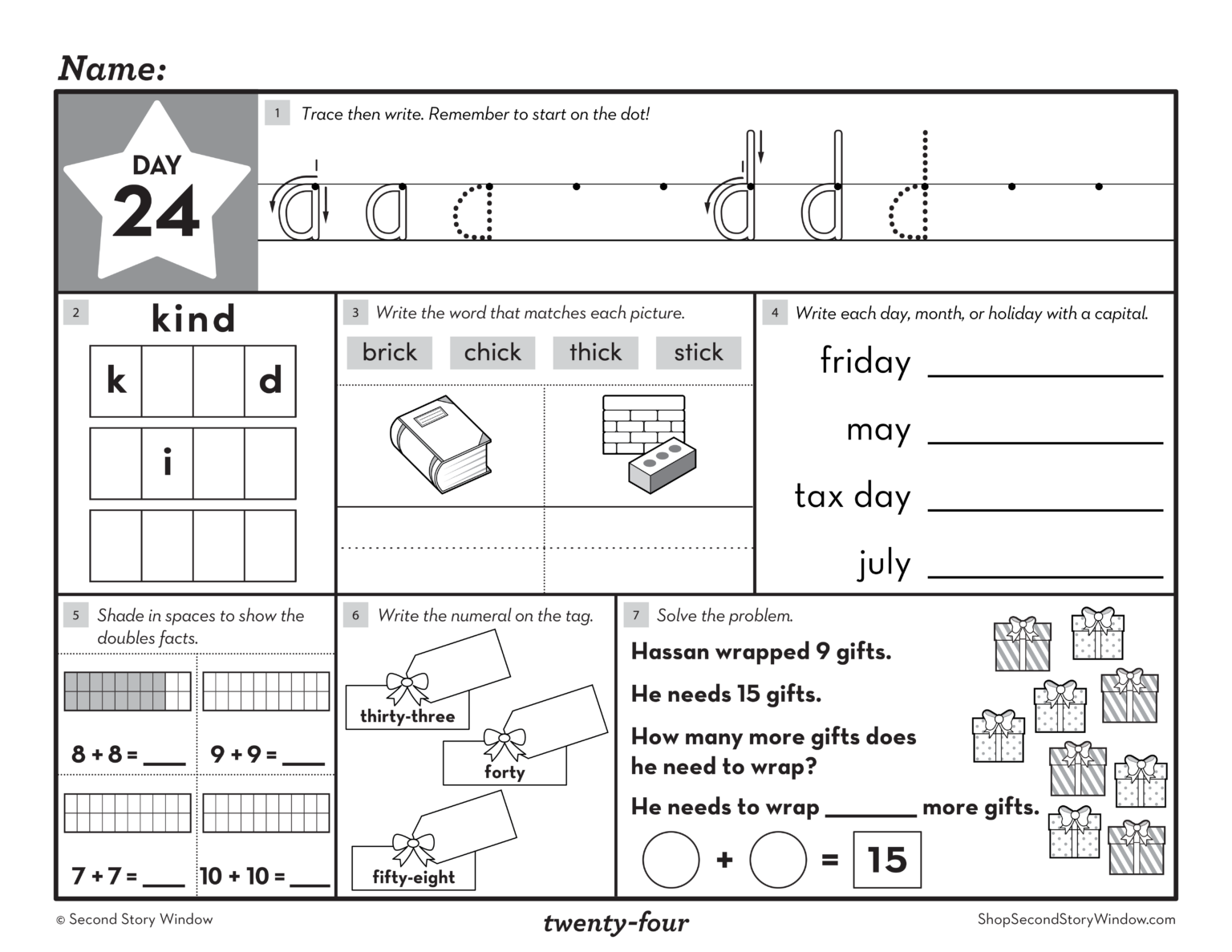 Summer Packet 1st Grade • No Prep End of Year Cumulative Review ...