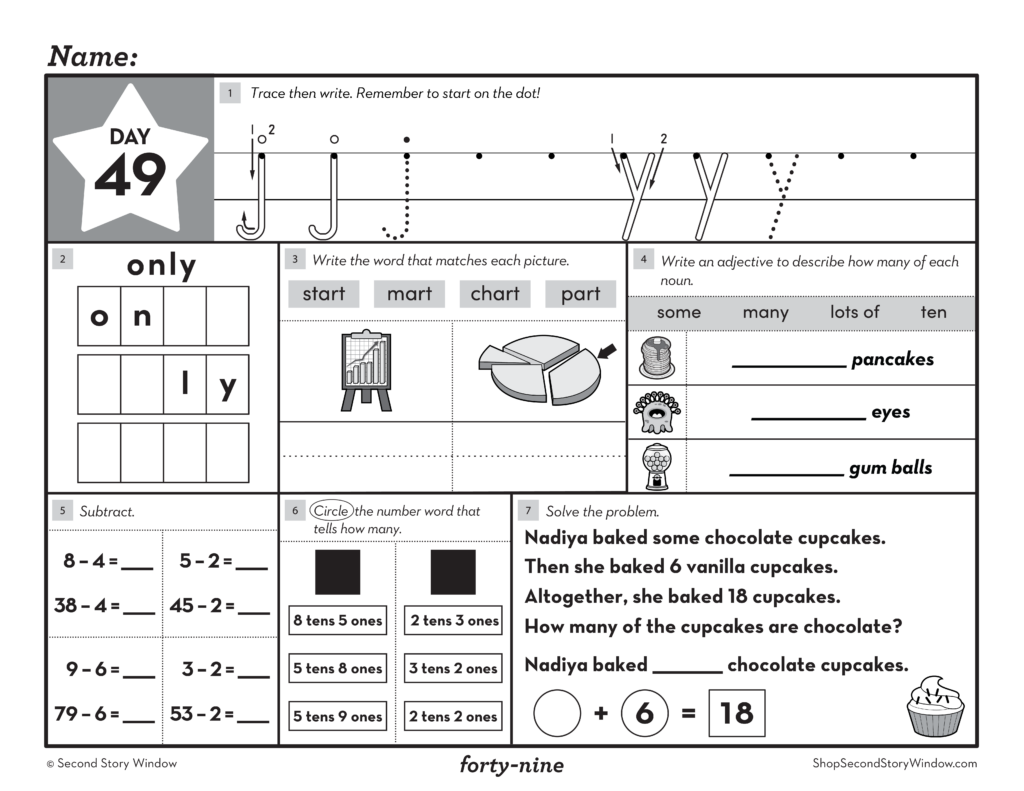 Summer Packet 1st Grade • No Prep End of Year Cumulative Review ...