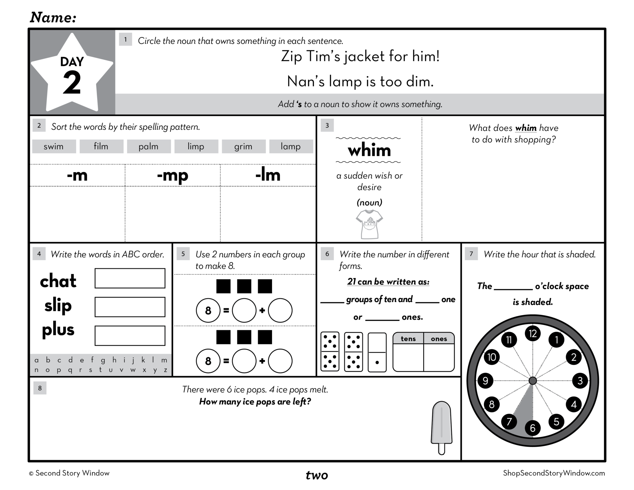 Summer Packet 2nd Grade • No Prep End of Year Cumulative Review ...