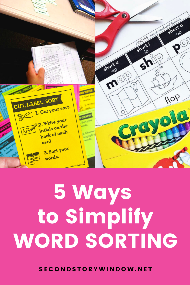5 Ways to Simplify Word Sorting