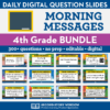 4th Grade Morning Messages Slides Bundle for Morning Meeting - Second ...
