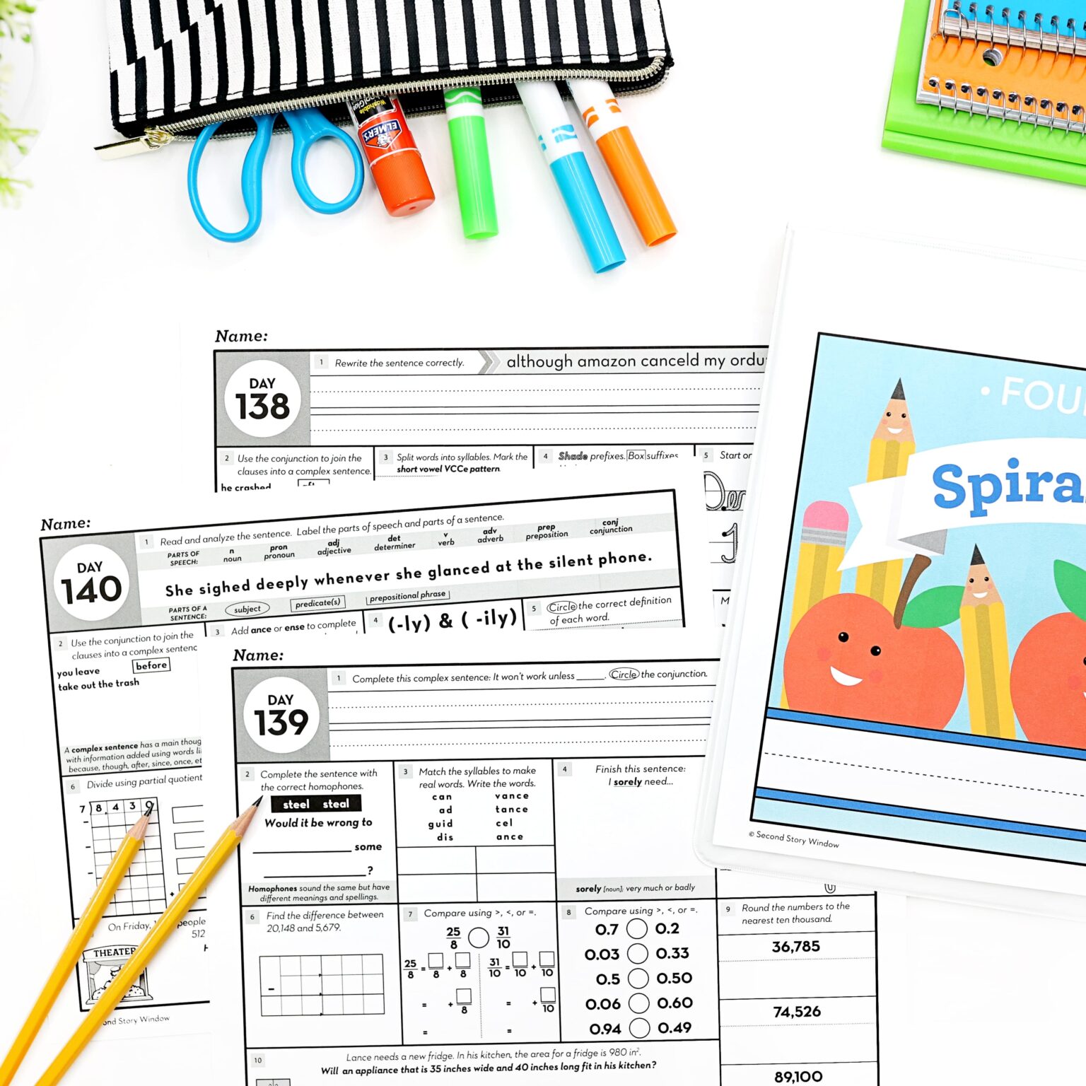 4th Grade Morning Work Term 4 • Fourth Grade Spiral Review + Google ...