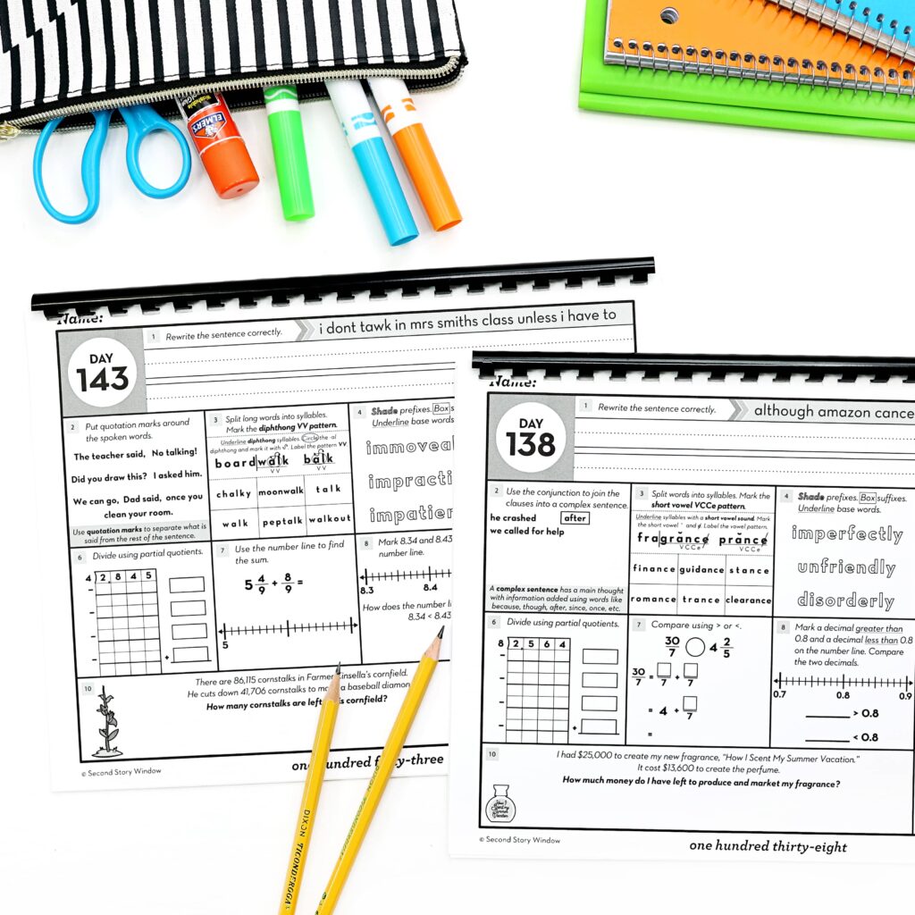 4th Grade Morning Work Term 4 • Fourth Grade Spiral Review + Google ...
