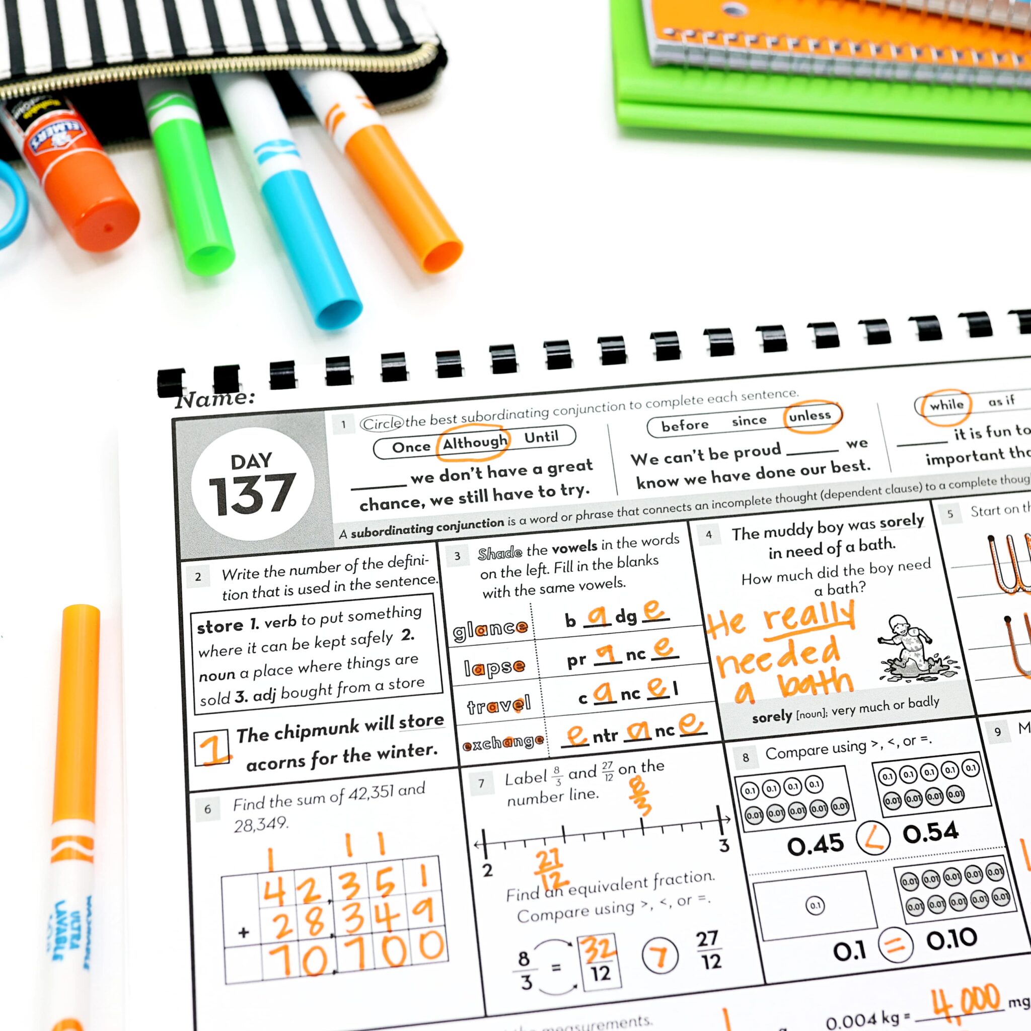 4th Grade Morning Work Term 4 • Fourth Grade Spiral Review + Google ...