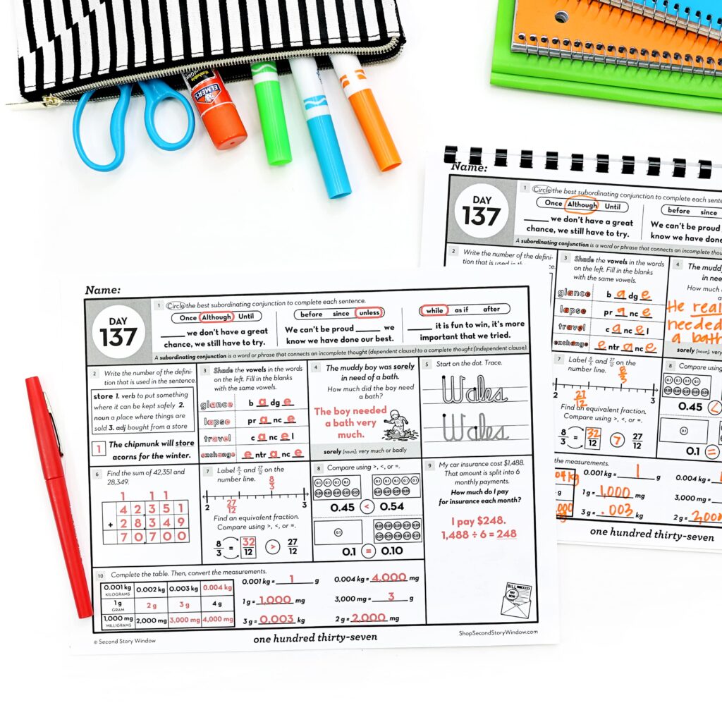 4th Grade Morning Work Term 4 • Fourth Grade Spiral Review + Google ...