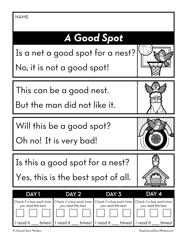 Decodable Passages Reading Fluency and Sight Word Practice Level D Set ...