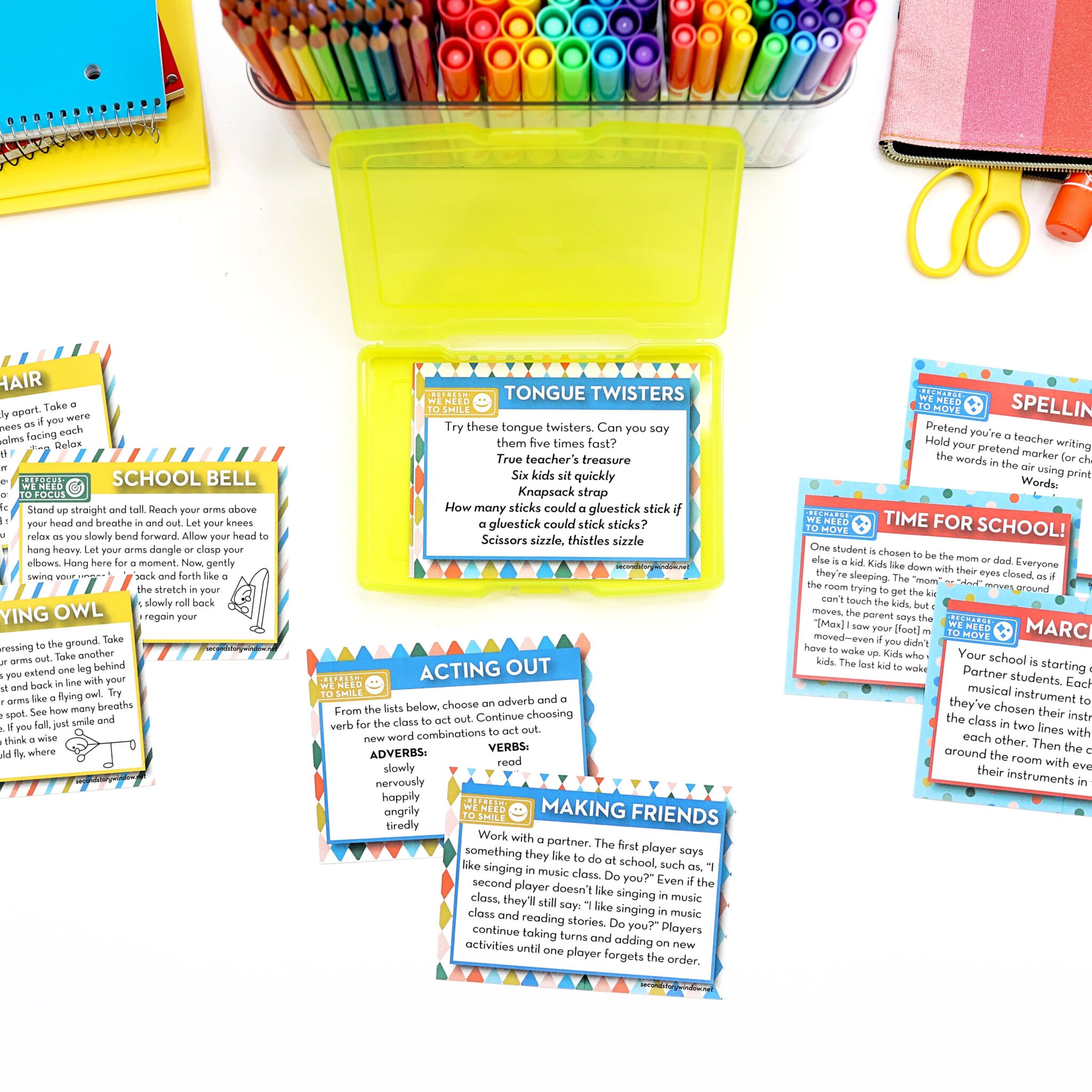 Back to School Brain Break Activities for Movement, Mindfulness