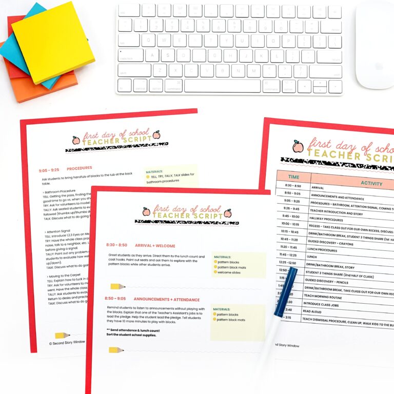 First Day of School Lesson Plan and Planning Guide for First Week