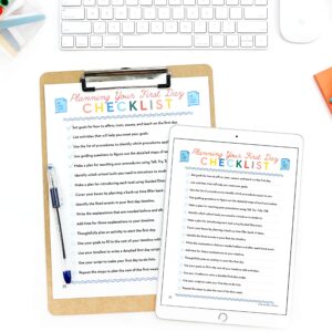 First Day of School Lesson Plan and Planning Guide for First Week