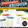 Classroom Procedures and Routines Planning Guide and Checklist