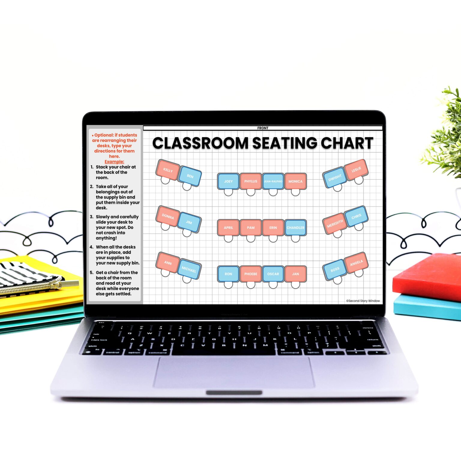 Editable Classroom Seating Chart Maker Tool for Management