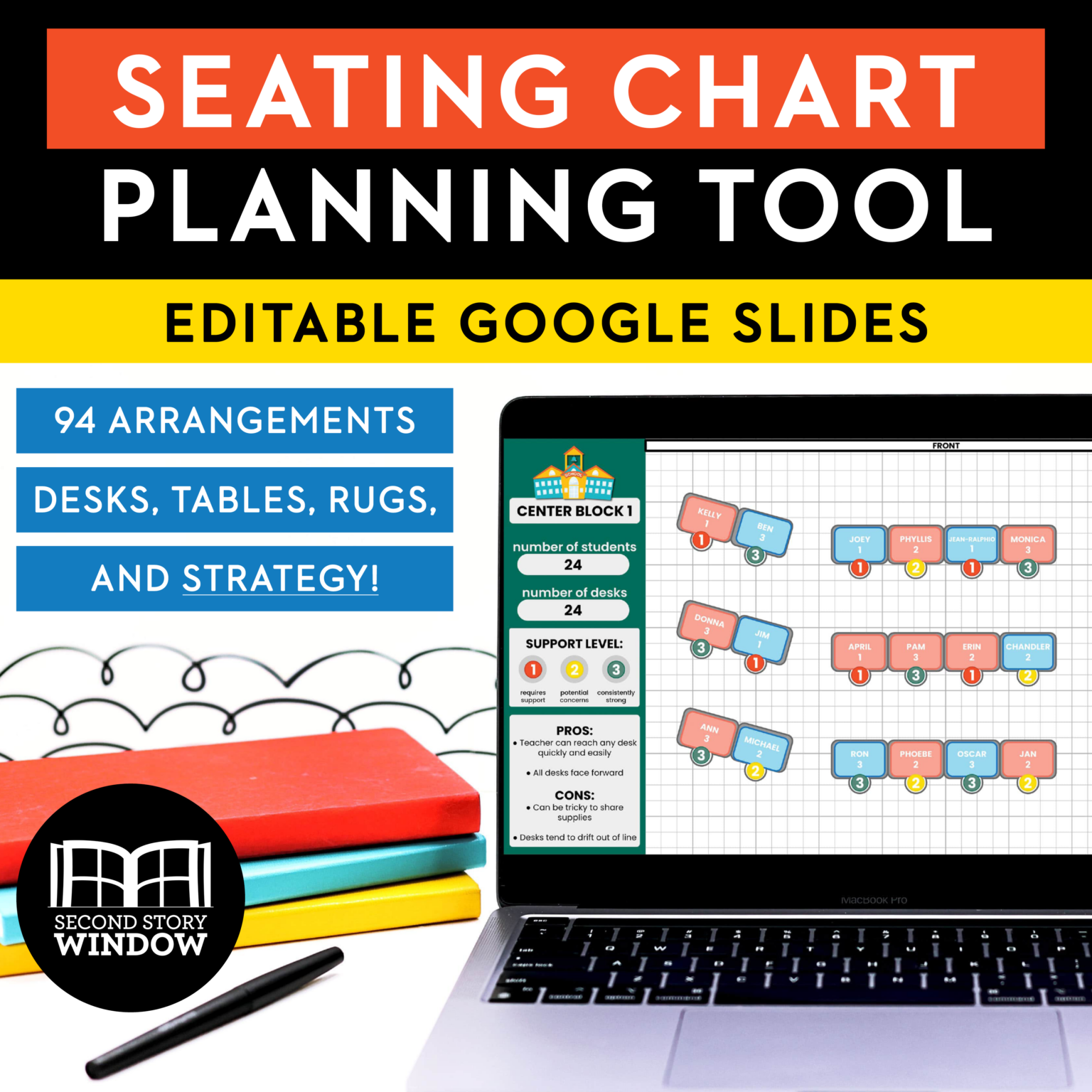 Editable Classroom Seating Chart Maker Tool for Management